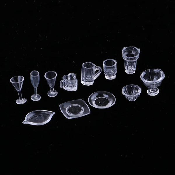 13 pcs Assorted Random Miniature Glassware Wine Glass Ice Cream Cup Pl ...
