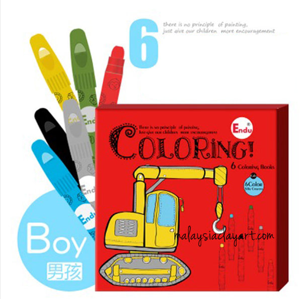 Coloring Crayon Craft Kit Pack - Malaysia Clay Art