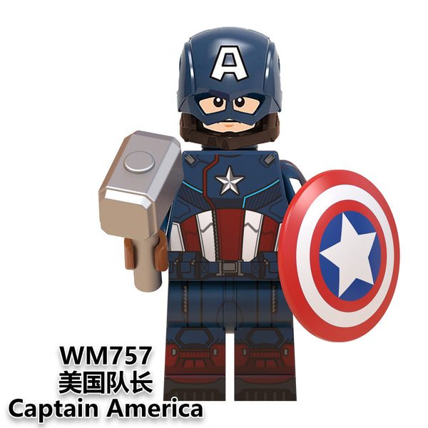 Marvel Series Minifigures Building Blocks Iron Man Captain America Bla ...