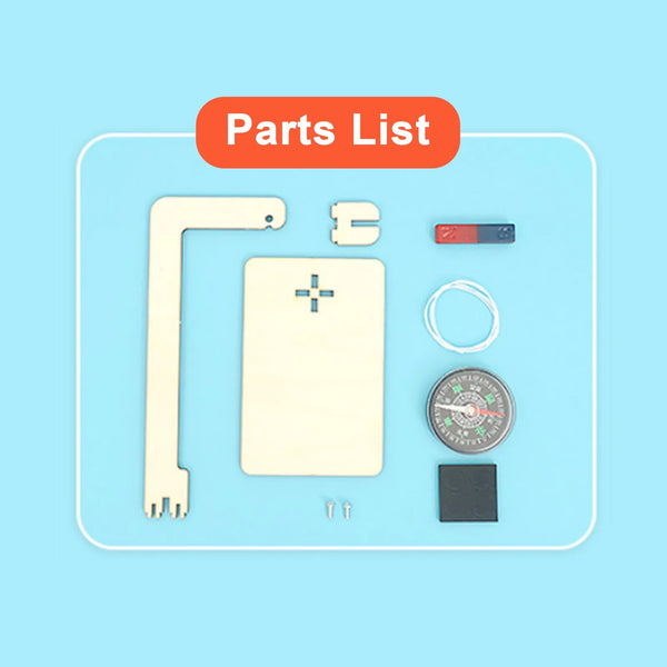 Magnetic Compass DIY Puzzle Pack STEM Toy | Science Education Set with ...