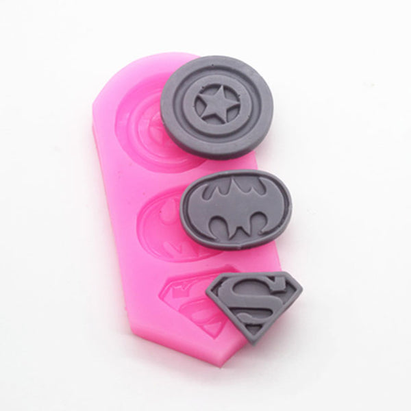 Super Hero Logo Batman Captain America Superman Silicone Mold ...
