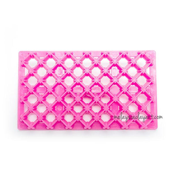 Flower Crosshatch Embossing Stamp Impression Mat - Malaysia Clay Art