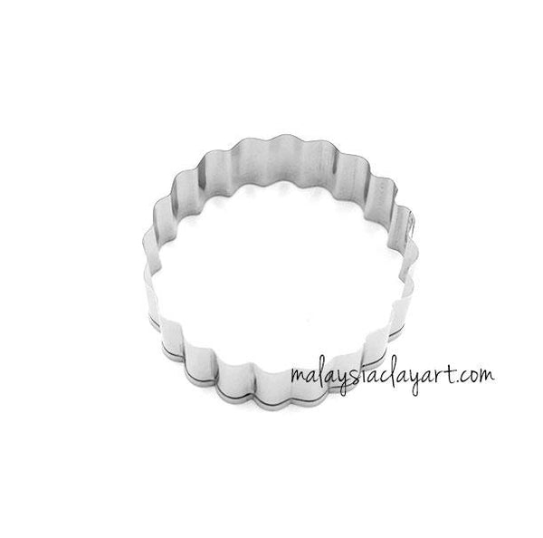 Fluted Round Stainless Steel Frame Cutter - Malaysia Clay Art