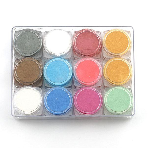 Metalic Mica Powder Set of 12 - Malaysia Clay Art