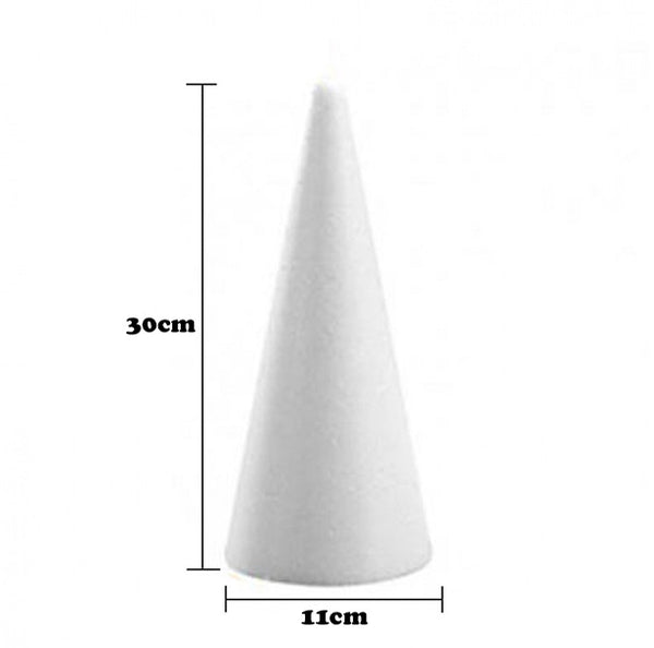 1 x Styrofoam Cone Shape (30cm x 11cm) - Malaysia Clay Art