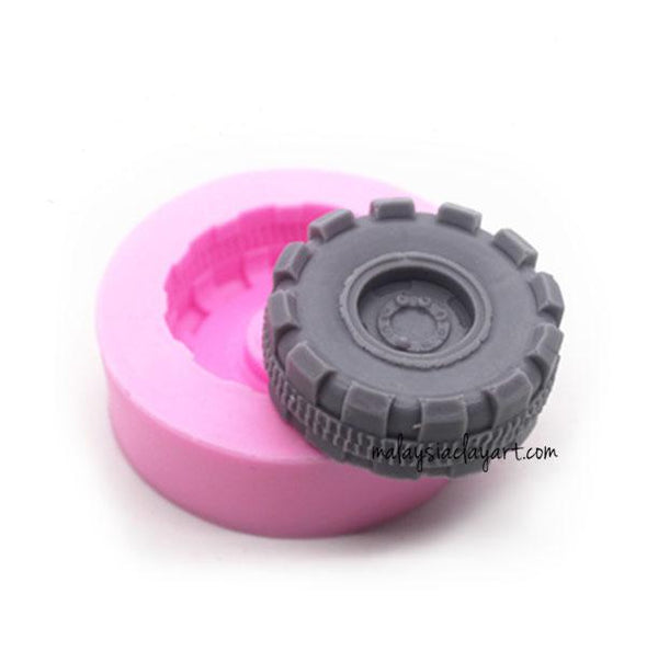 Car Tyre Silicone Mold (Design 2) - Malaysia Clay Art